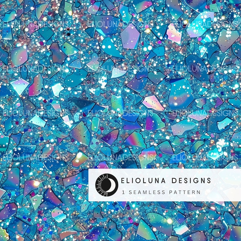 Teal 3D Confetti Seamless Texture Digital Paper Seamless Teal Sequin ...