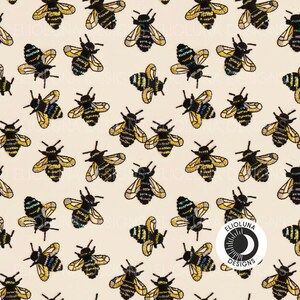 Bess Pattern Honey Bee Digital Paper Bumblebee Sublimation Spring ...