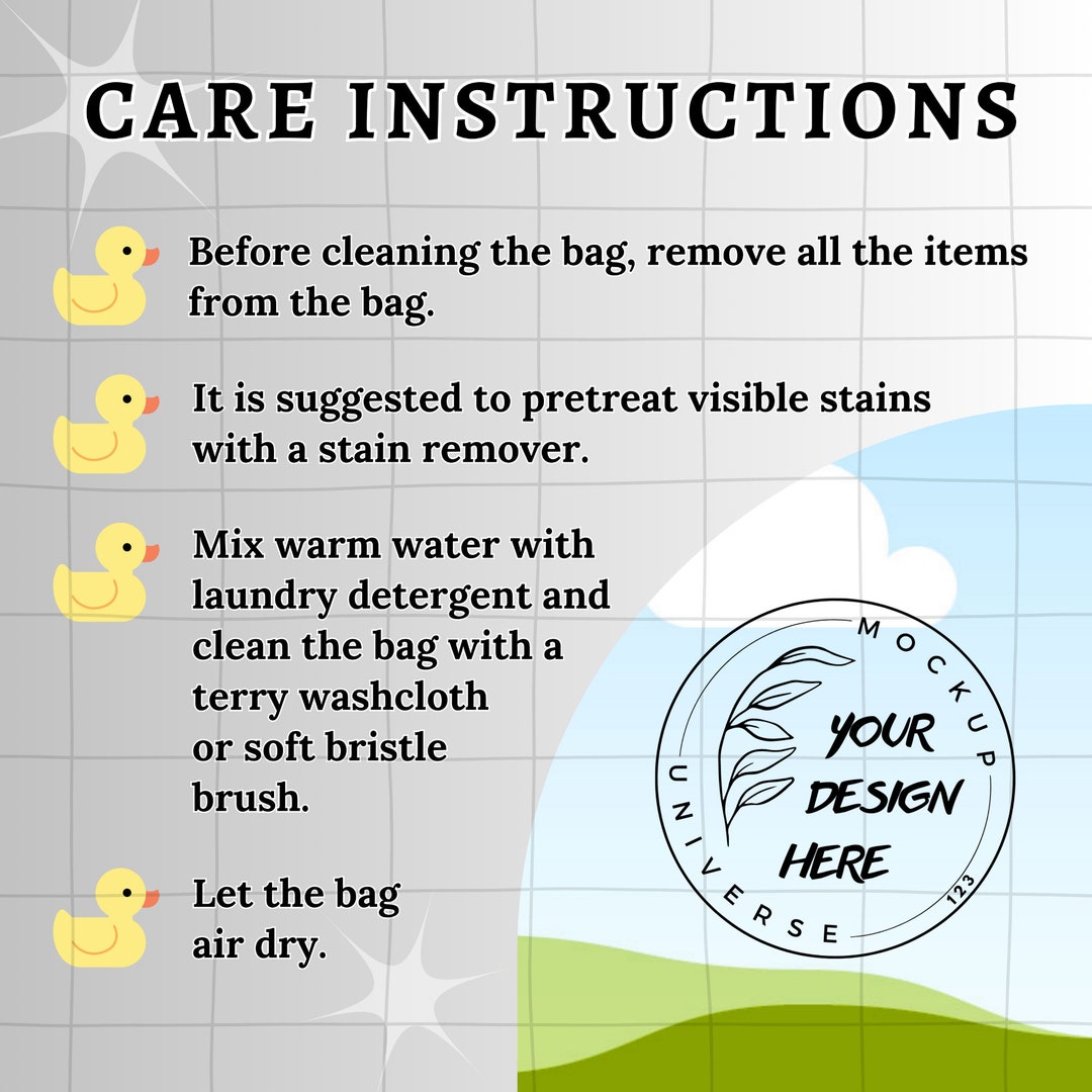 Diaper Backpack Care Instructions Baby Diaper Bag Care Instructions ...