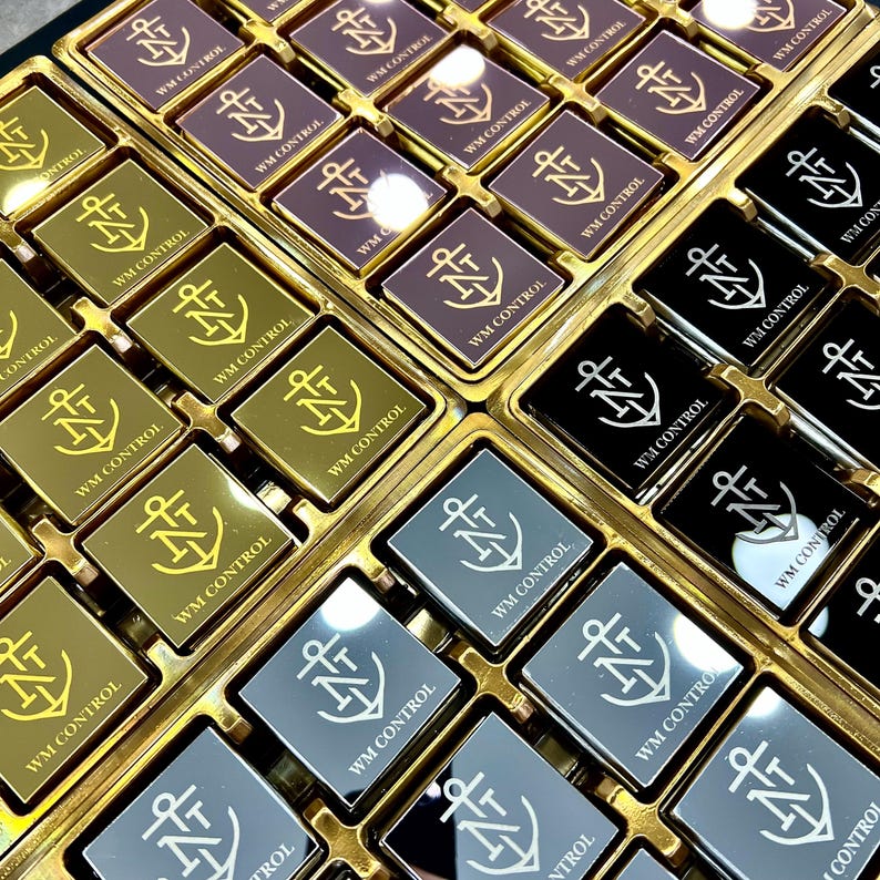 Rose Gold Birthday Chocolate Favors, Personalized Custom 4x4 Madlen ...