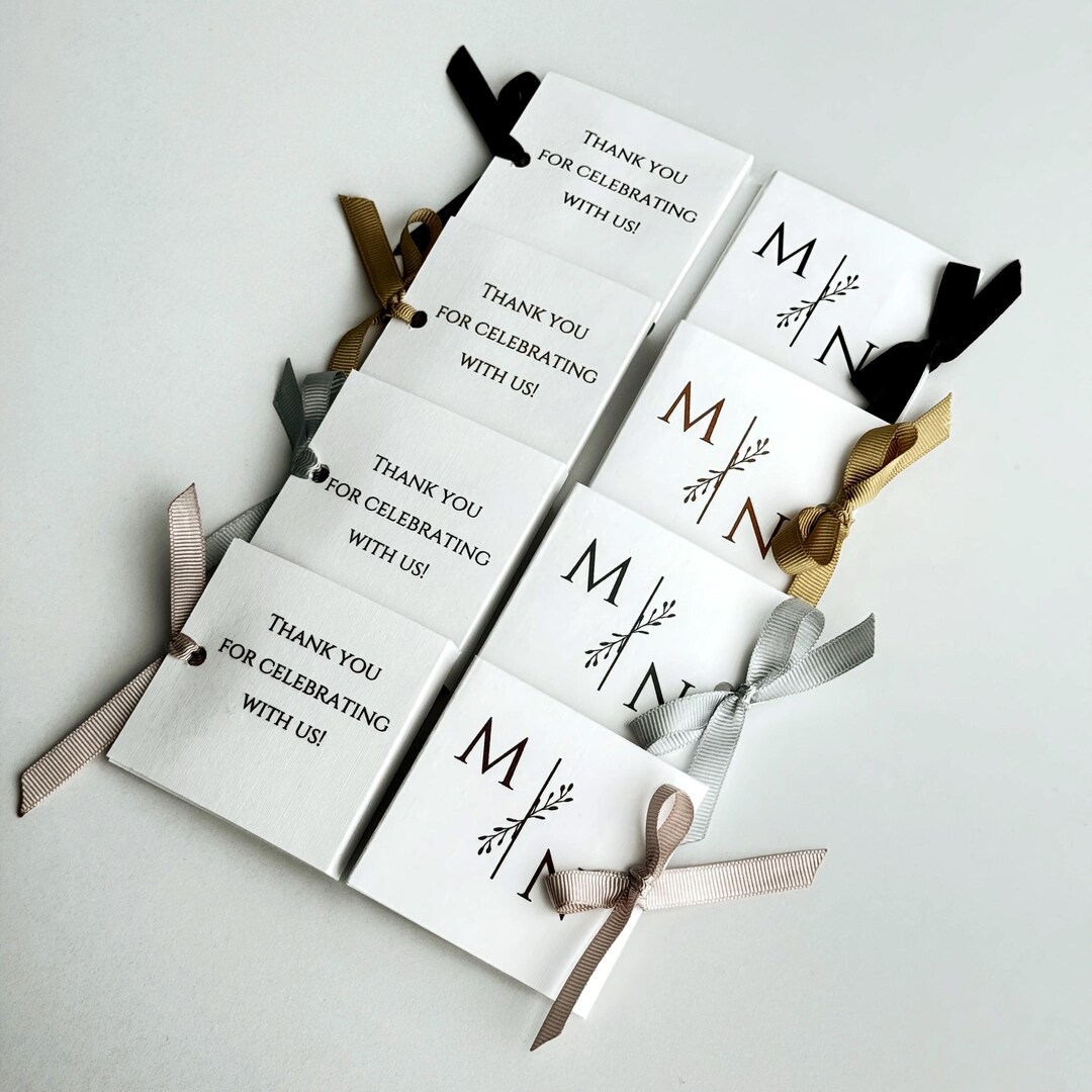 Wedding Favors Card - Thank You Card - Wedding Favors With Personalized ...
