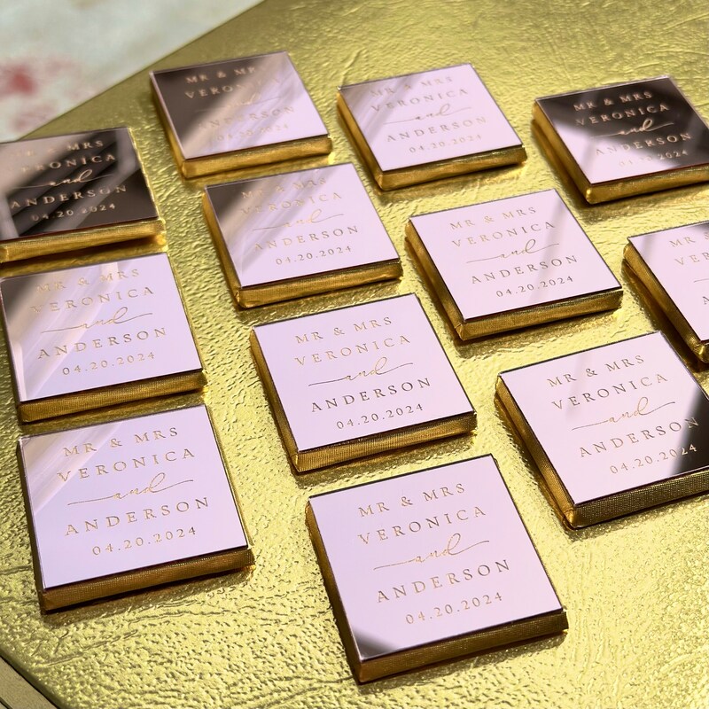 Monogrammed Chocolate Wedding Favors - Etsy UK