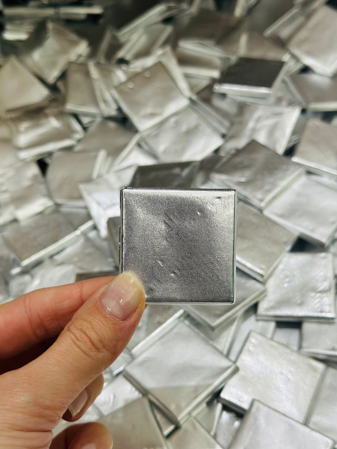 Silver or Gold Foil Milk Chocolate Neapolitans, Minimalist Chocolates ...