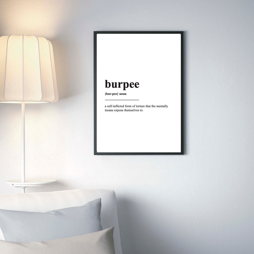 Burpee Fitness Poster - Etsy