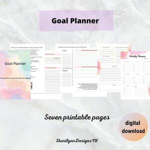 Goal Planner, Printable Goal Planner, Productivity Tracker, Goal ...