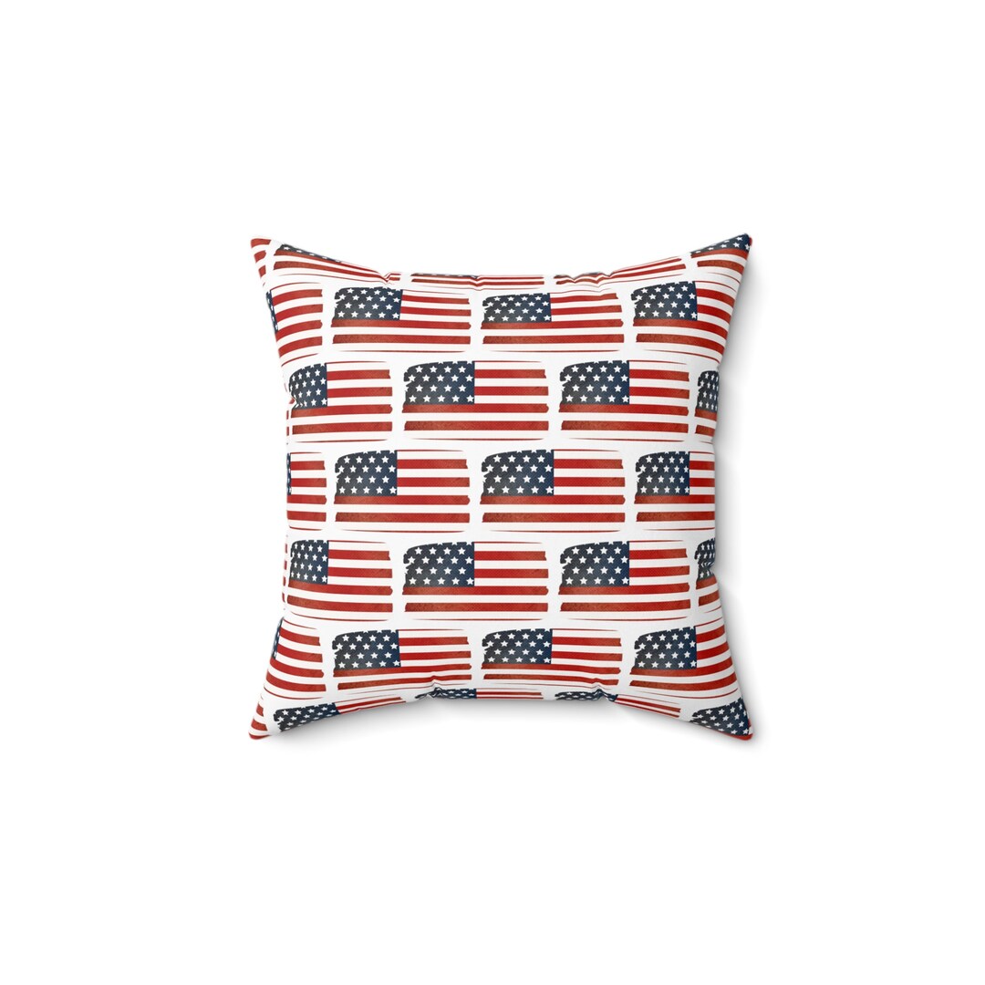 American Flag Square Pillow American Pride American Flag - Etsy