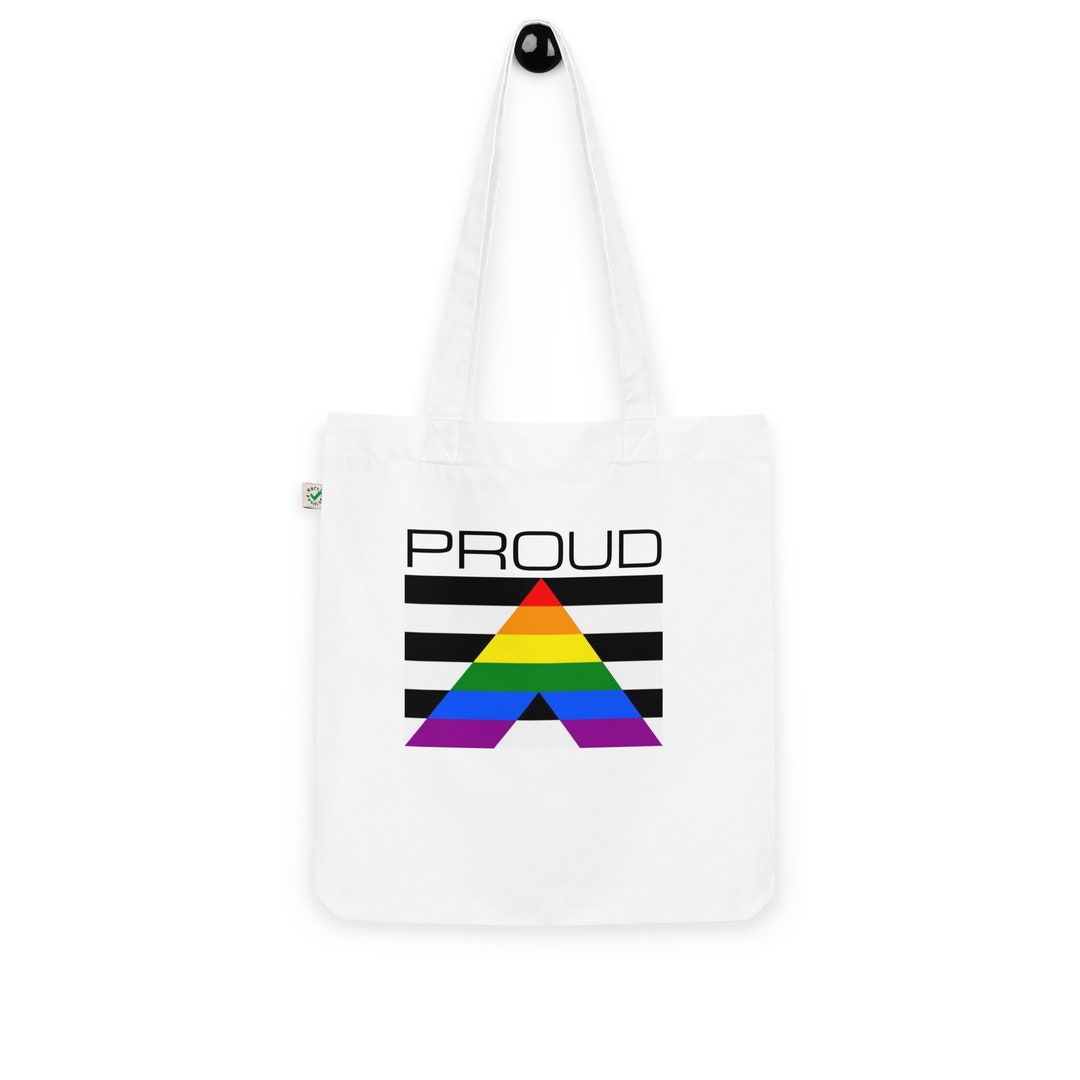 Proud Ally Pride Flag Organic Fashion Tote Bag Eco Fashion - Etsy