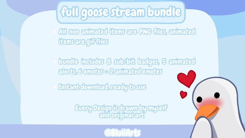 Cute Goose Emotes, Badges, Alerts Bundle - Etsy