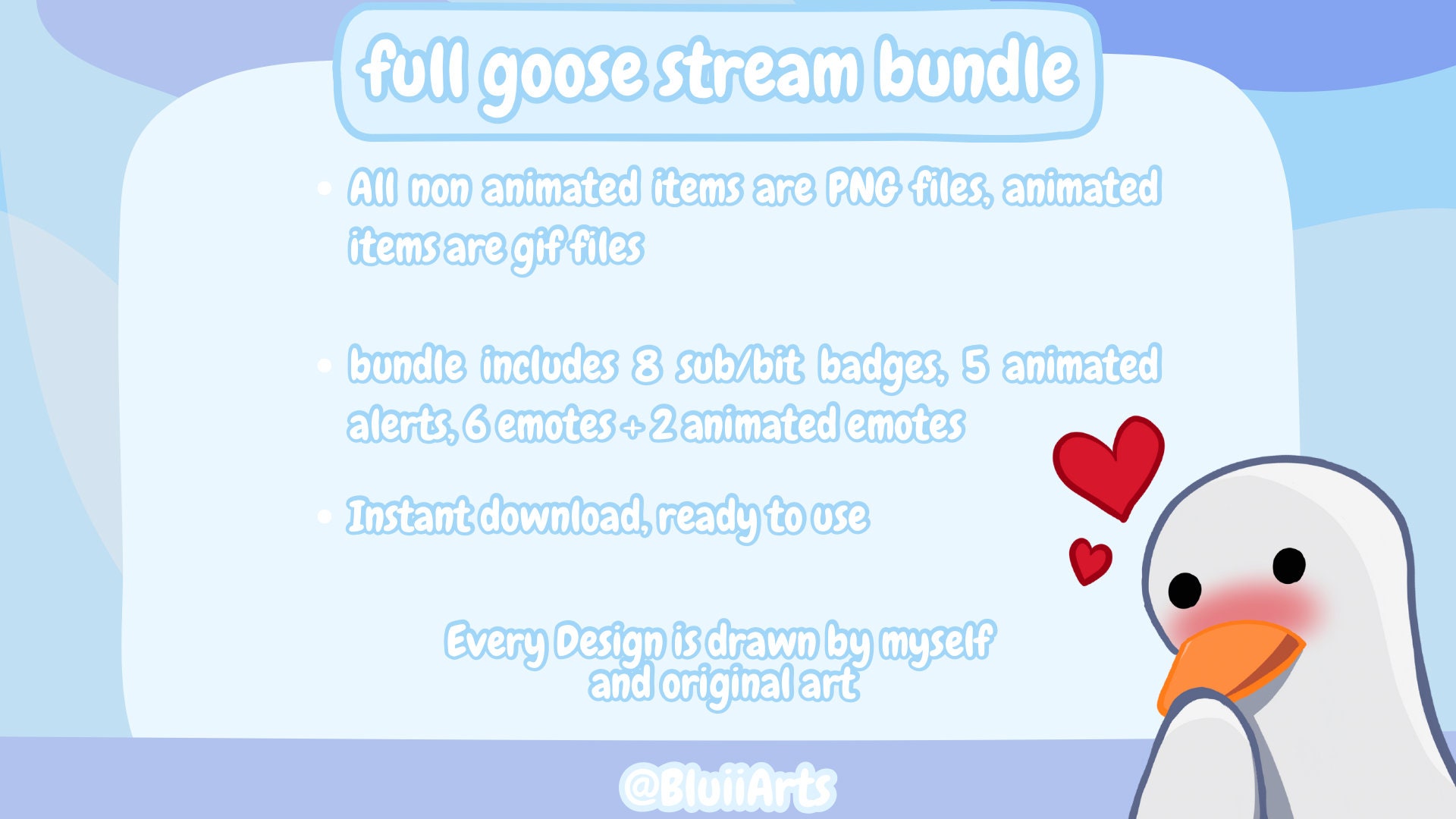 Cute Goose Emotes, Badges, Alerts Bundle - Etsy