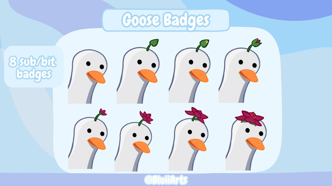 Cute Goose Emotes, Badges, Alerts Bundle - Etsy