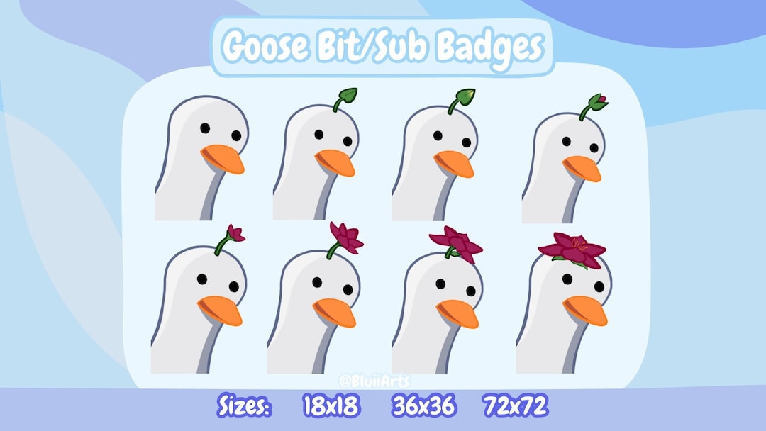 Cute Goose Sub/bit Badges - Etsy