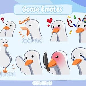 Cute Goose Emotes, Badges, Alerts Bundle - Etsy