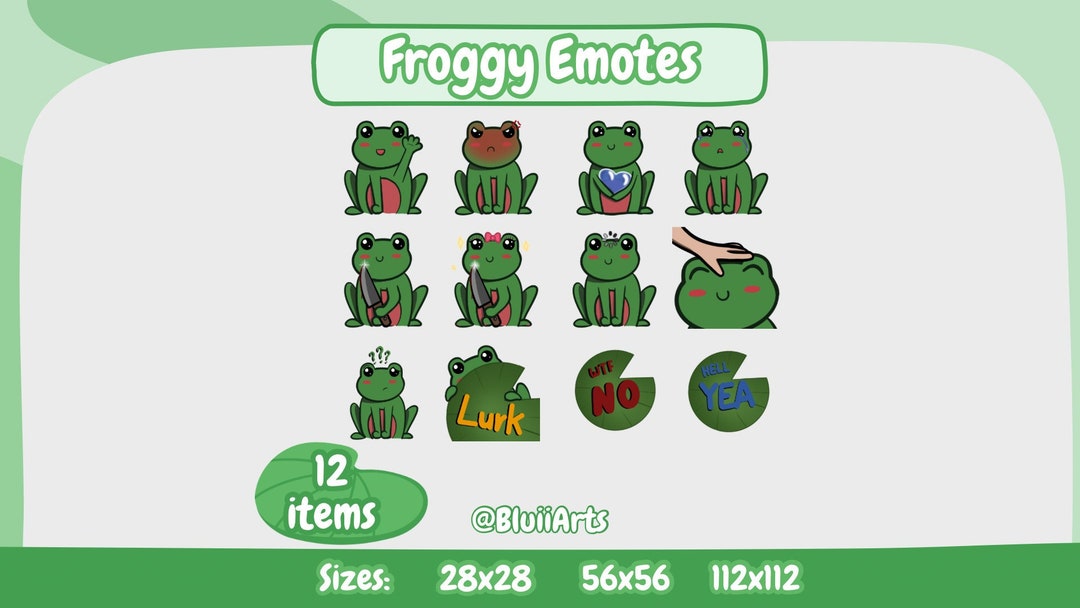 Green Froggy Emotes - Etsy