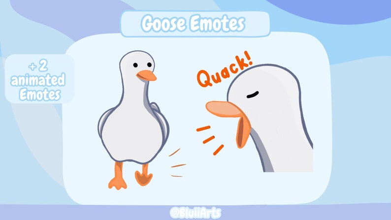 Cute Goose Emote Pack (6 Emotes + 2 Animated Emotes) - Etsy