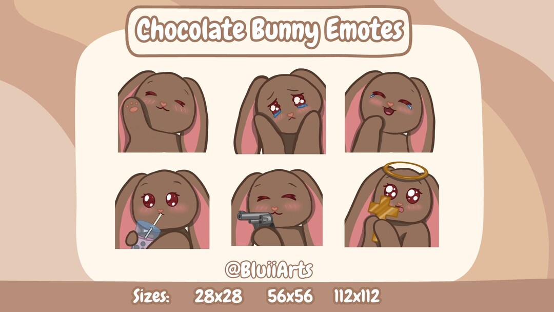 Choco Bunny Emotes - Etsy
