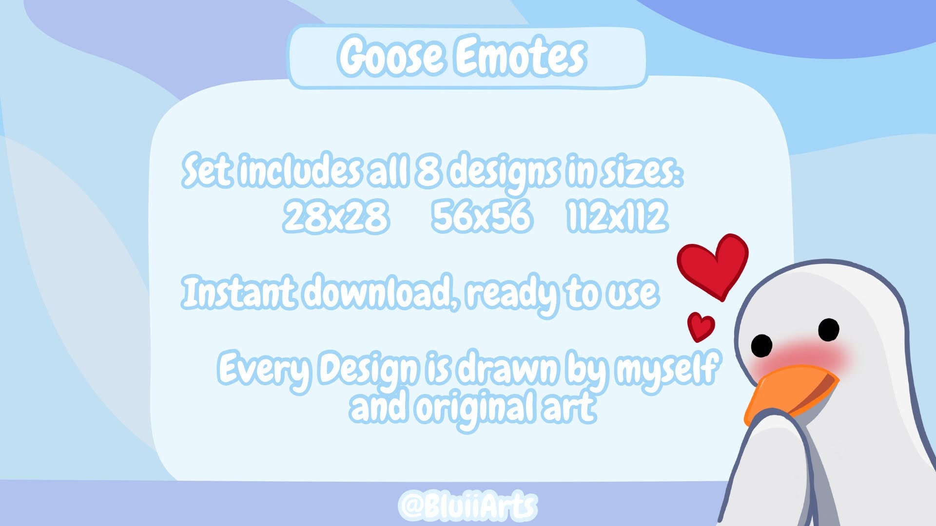 Cute Goose Emote Pack (6 Emotes + 2 Animated Emotes) - Etsy UK