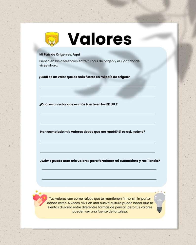 Latinx Values Reflection Worksheet | Culturally Responsive Therapy Tool ...