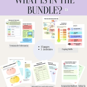 Spanish DBT Therapy Bundle | Emotion Regulation & Coping Skills ...