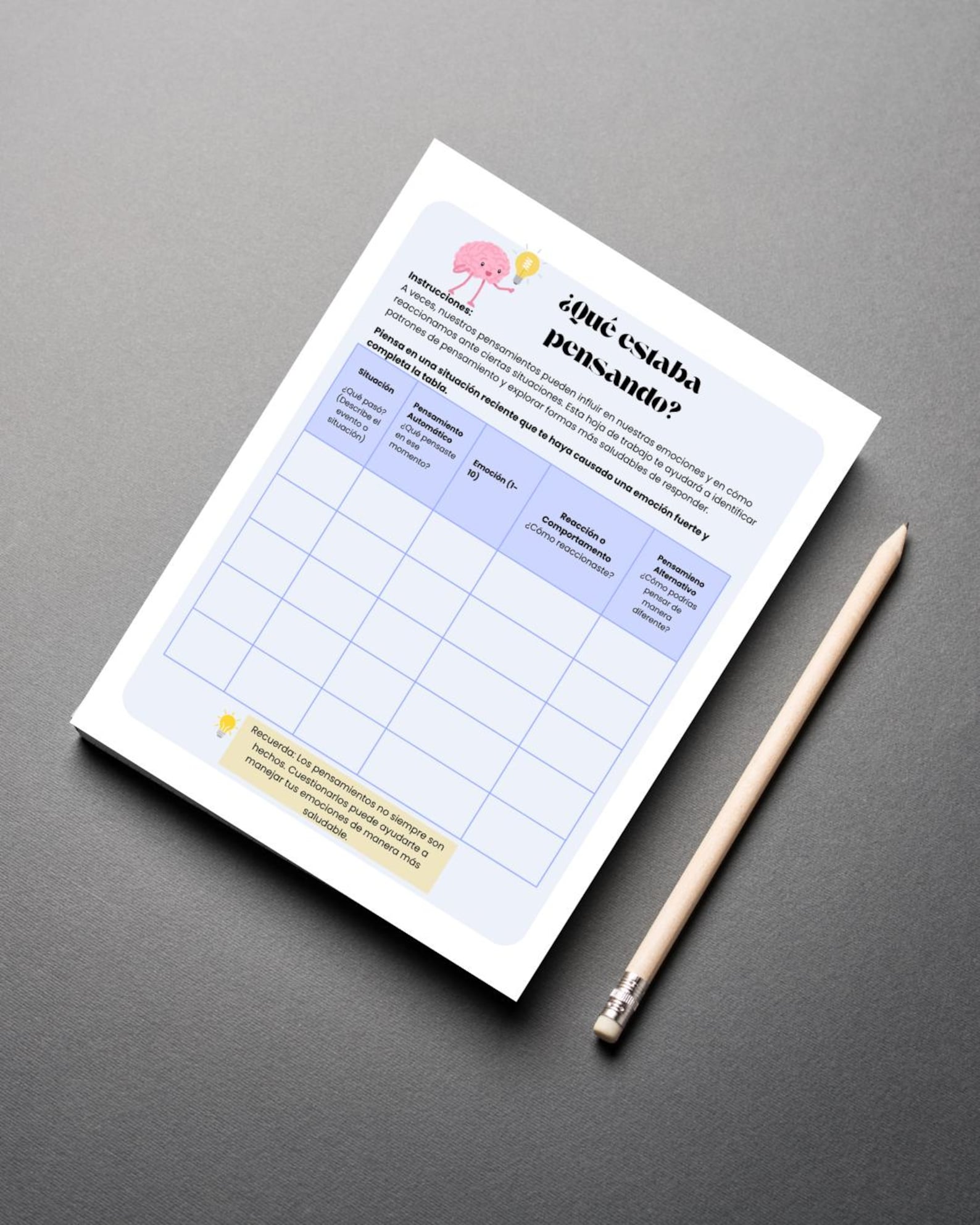 Spanish CBT Worksheets | Mental Health Resources for Bilingual Therapy ...