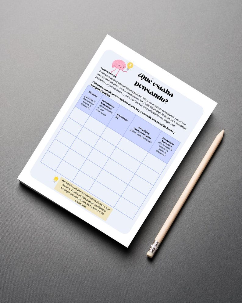 Spanish CBT Worksheets | Mental Health Resources for Bilingual Therapy ...