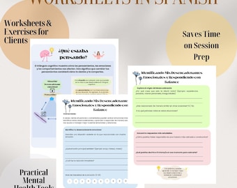 Spanish CBT Worksheets | Mental Health Resources for Bilingual Therapy ...