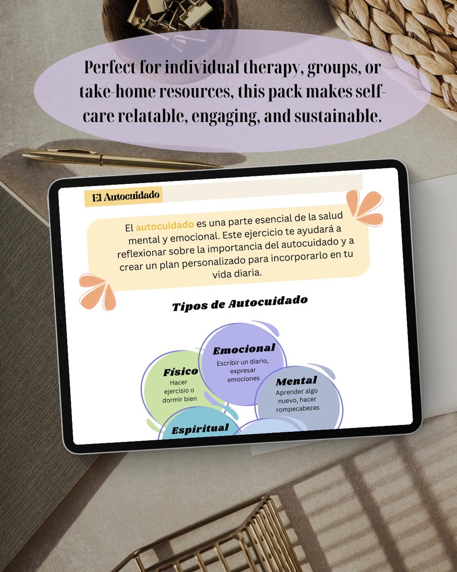 CBT Autocuidado Spanish Wellness Pack Self-care Worksheets, Lotería ...