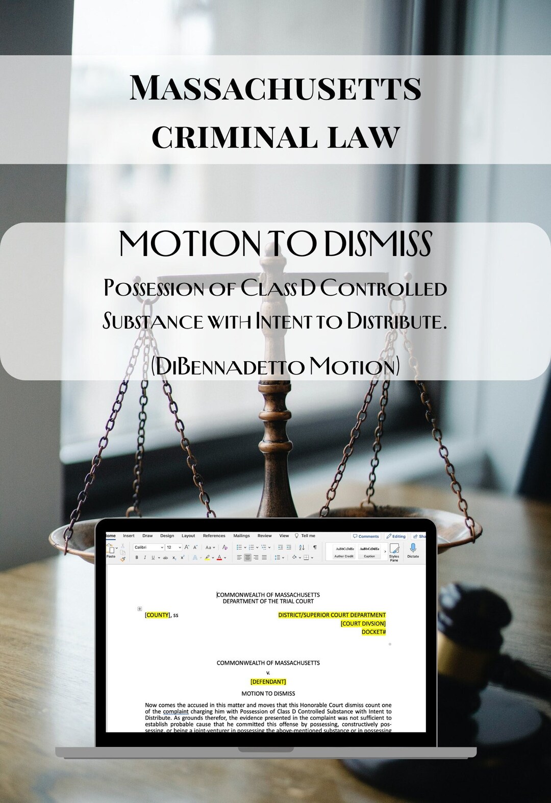 Template/sample Motion to Dismiss criminal Law Drug Possession ...