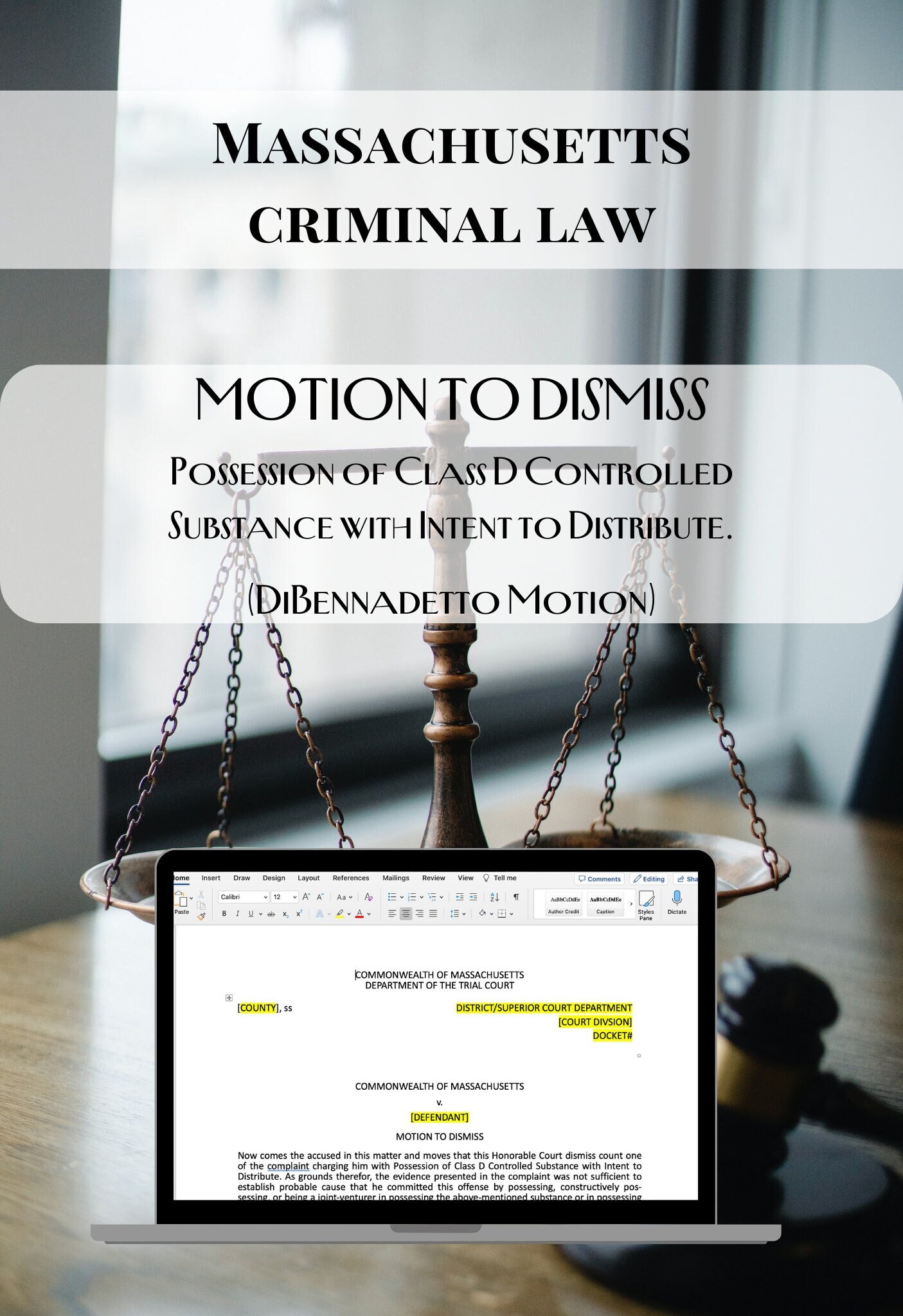 Template/sample Motion to Dismiss criminal Law Drug - Etsy