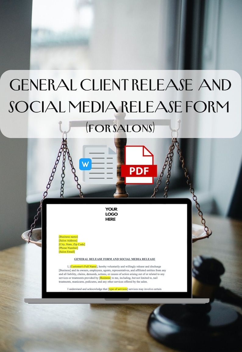 General Client Release and Social Media Release Form for All Salons - Etsy