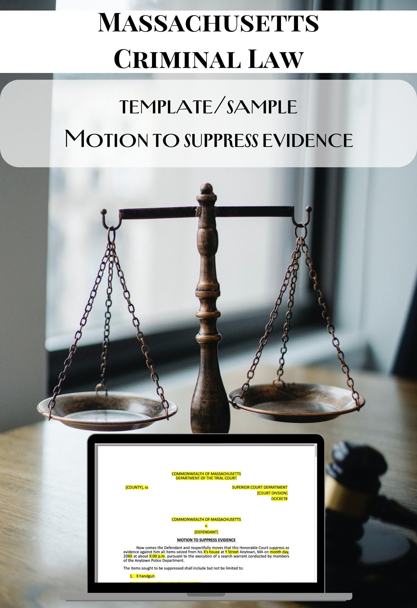 Template/sample Motion to Suppression Evidence & Memo in Law ...