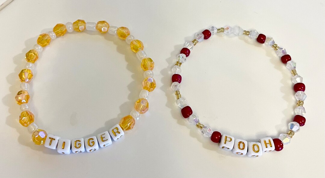 Winnie the Pooh tigger and Pooh Set of 2 Friendship Bracelets - Etsy