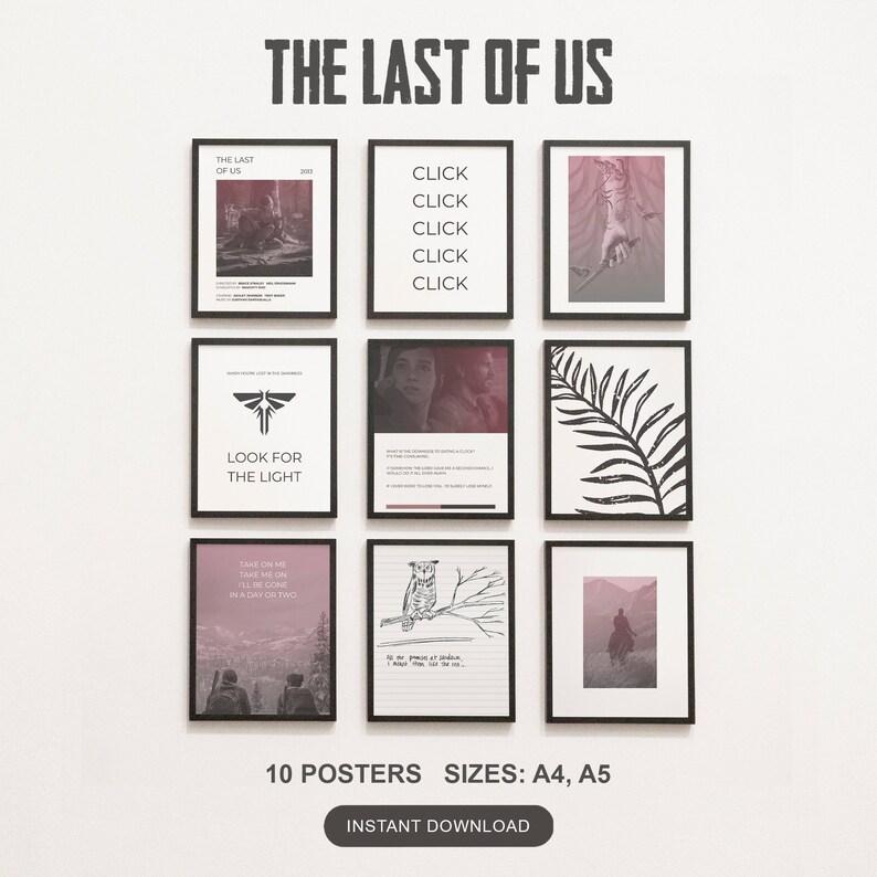 The Last of Us Set of 10 Prints | the Last of Us Posters | TLOU Print ...