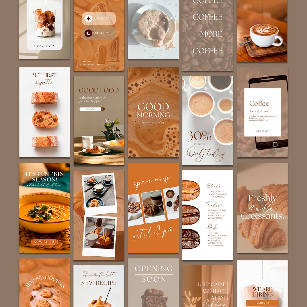 40 Coffee Instagram Post Templates | Coffee Shop Templates | Café ...