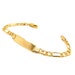 14k Kids Gold ID Bracelet With Gold Name Overlay and Wide Figaro Links ...