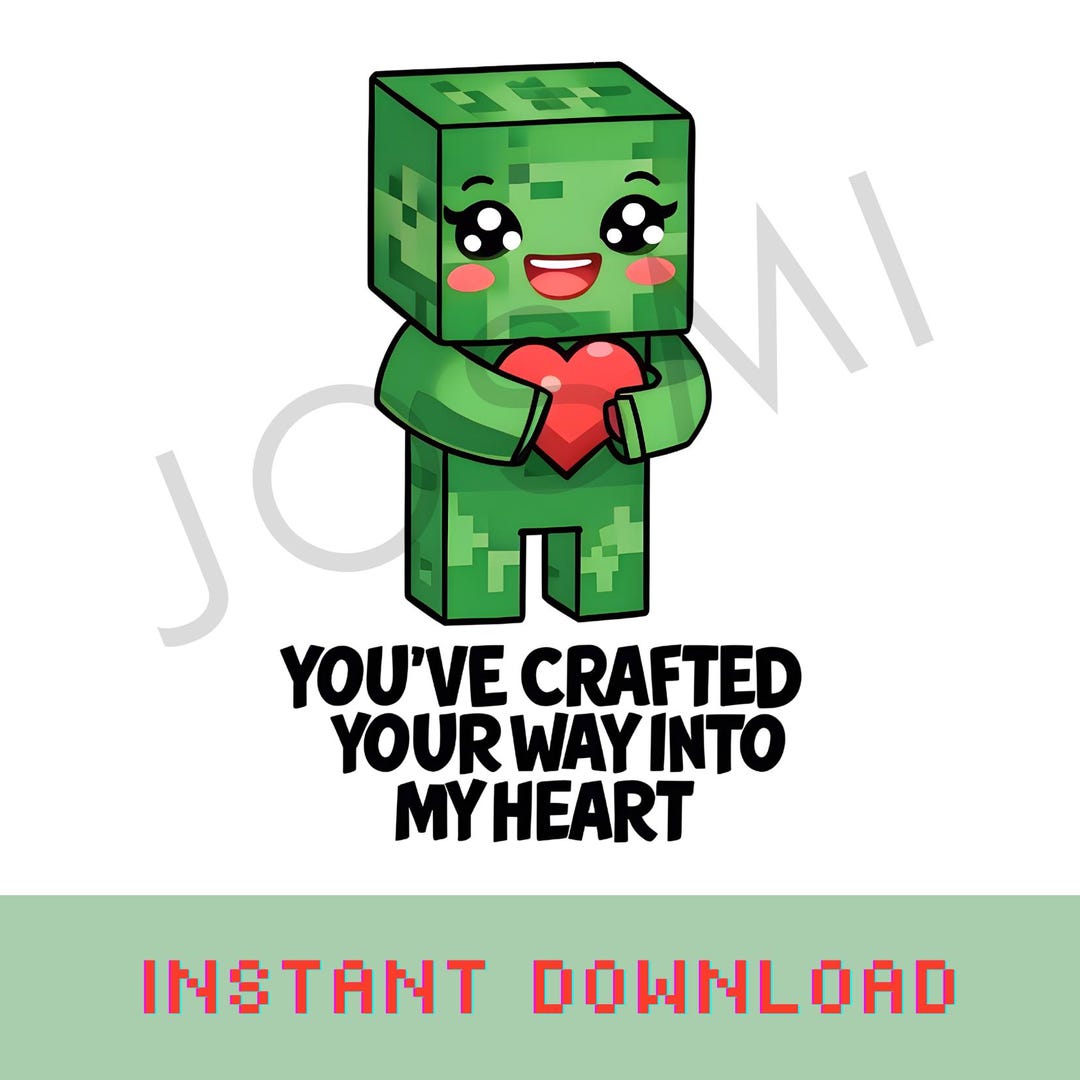 Minecraft Creeper Valentine Day, Minecraft Clipart, Minecraft, PNG ...