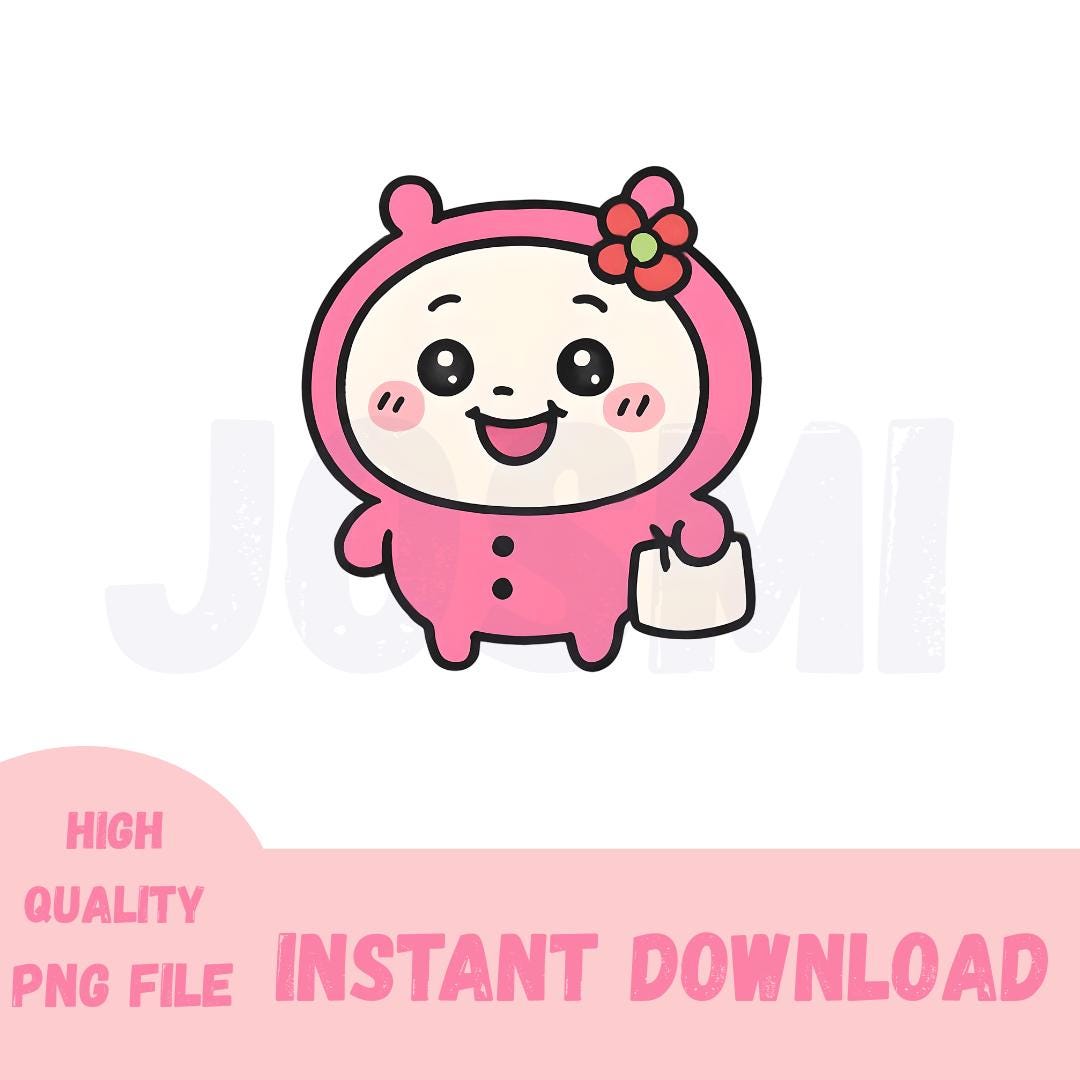 Chiikawa Kawaii Pink Character PNG | Instant Digital Download ...