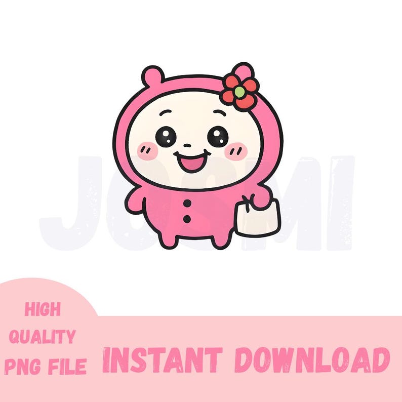 Chiikawa Kawaii Pink Character PNG | Instant Digital Download ...