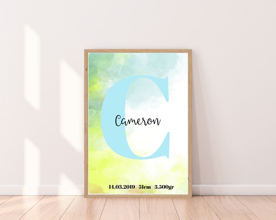 Birth Posters With Names and Dates of Birth Gift for Birth - Etsy