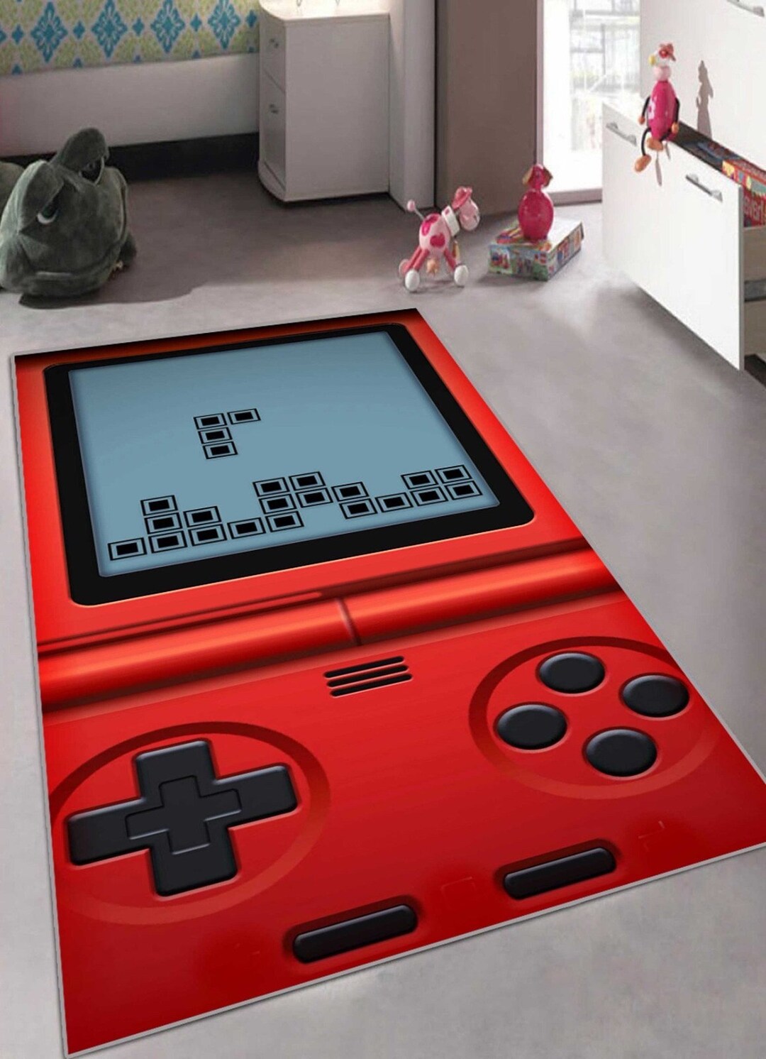 Tetris Rug Tetris Red Old Rug Tetris Rug Area Rug Gift - Etsy