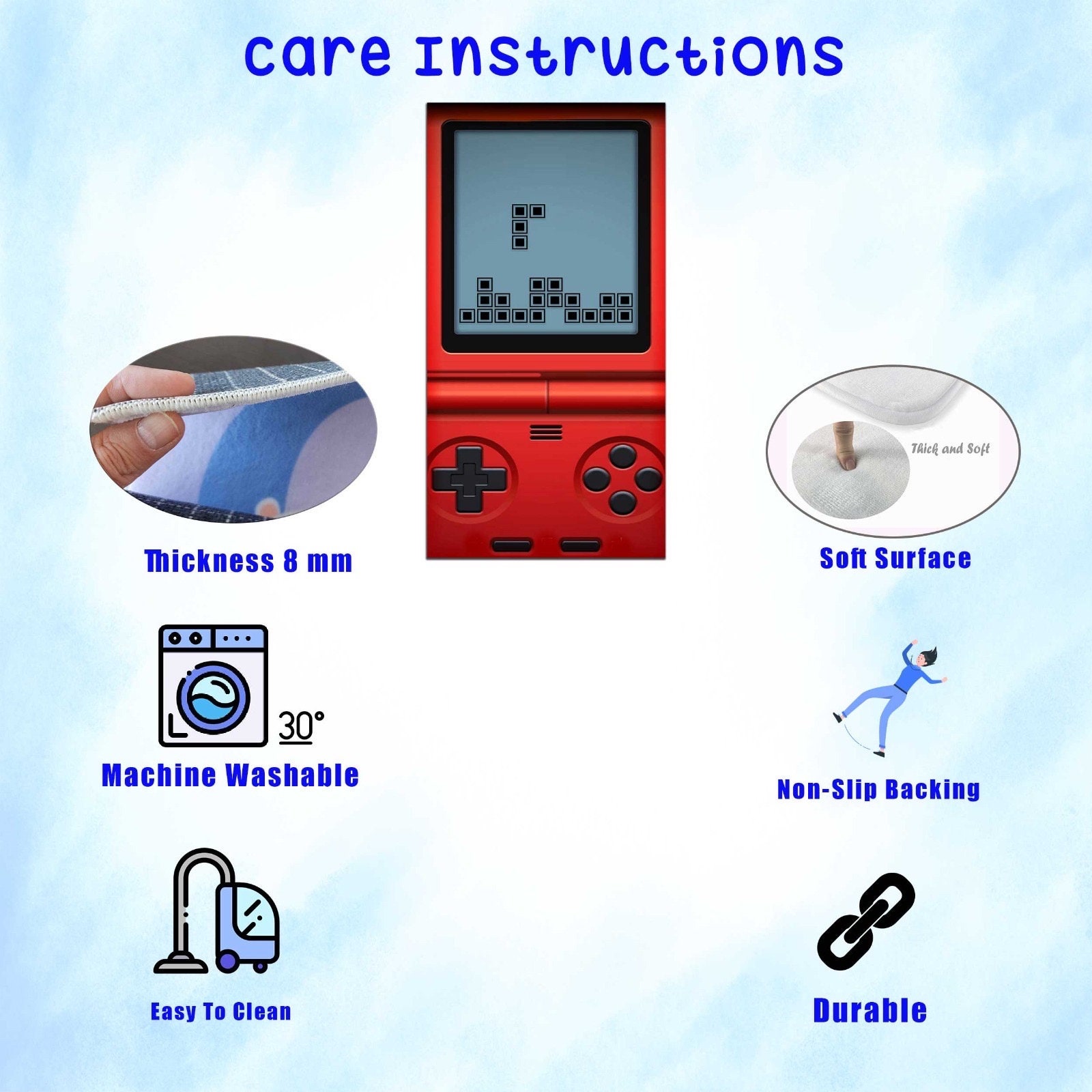 Tetris Rug Tetris Red Old Rug Tetris Rug Area Rug Gift - Etsy