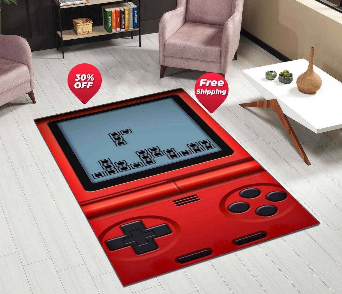Tetris Rug Tetris Red Old Rug Tetris Rug Area Rug Gift - Etsy