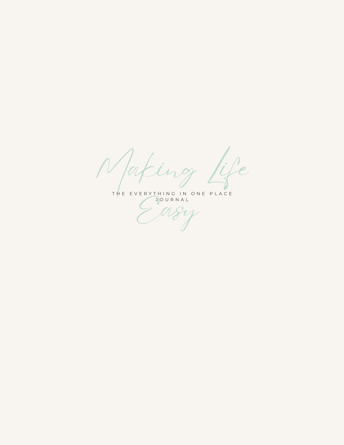 Digital Download - Making Life Easy - Everything in One Place Journal ...