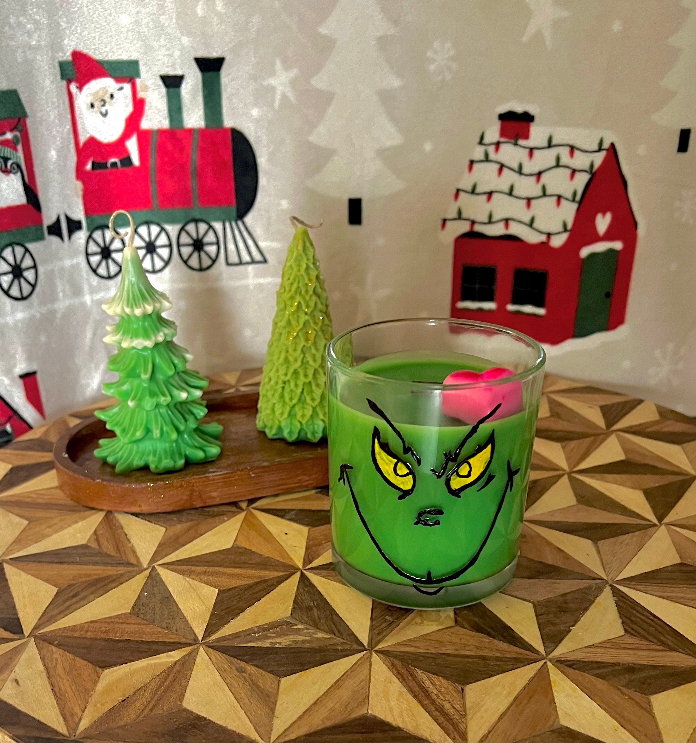 Grinch Candle and Christmas Tree Bundle - Etsy