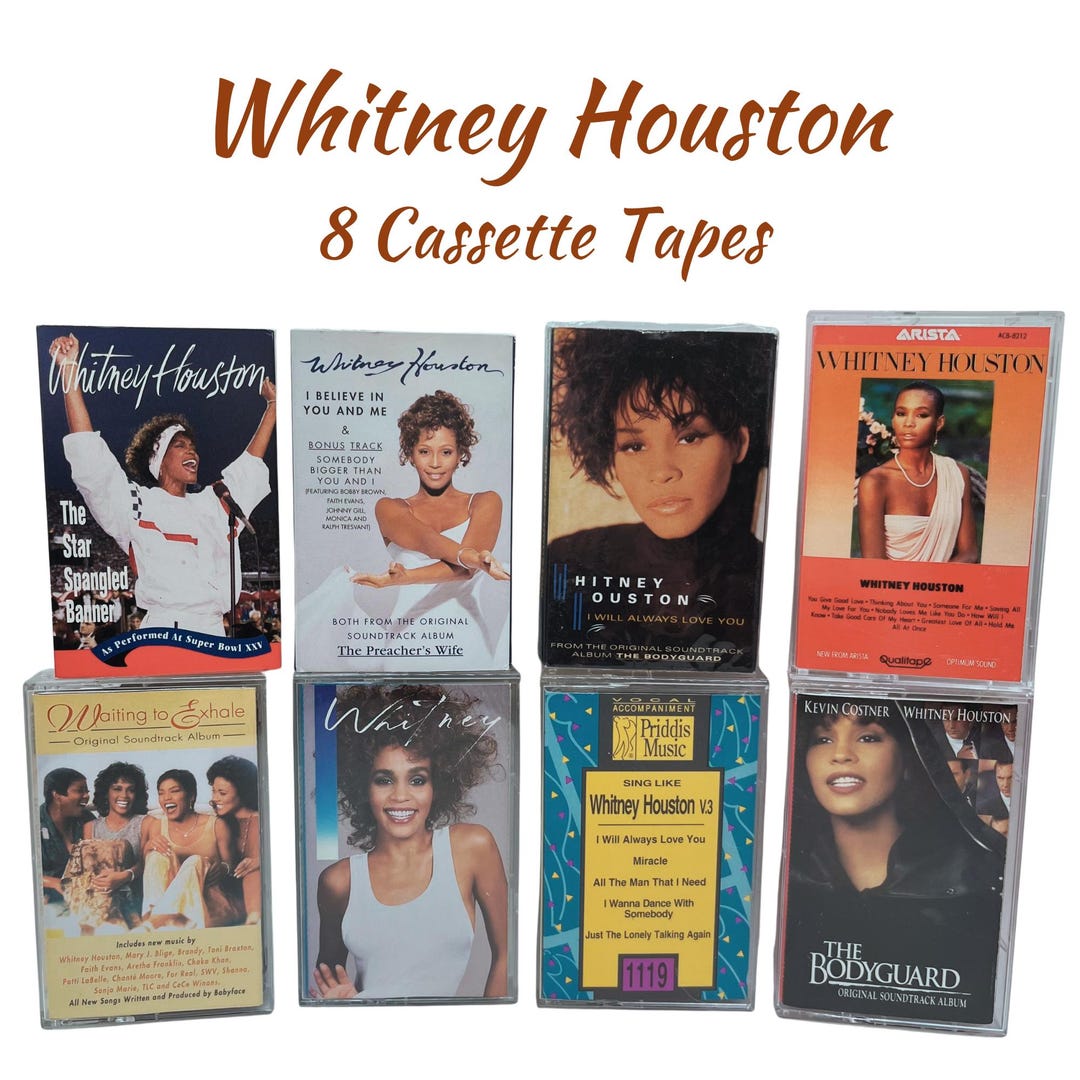 Whitney Houston, 8-pack, Cassette Tape Music, 80s and 90s Music ...