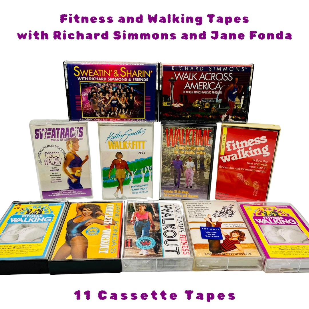Fun Fitness Cassette Tapes, 11-pack, Richard Simmons, Jane Fonda ...