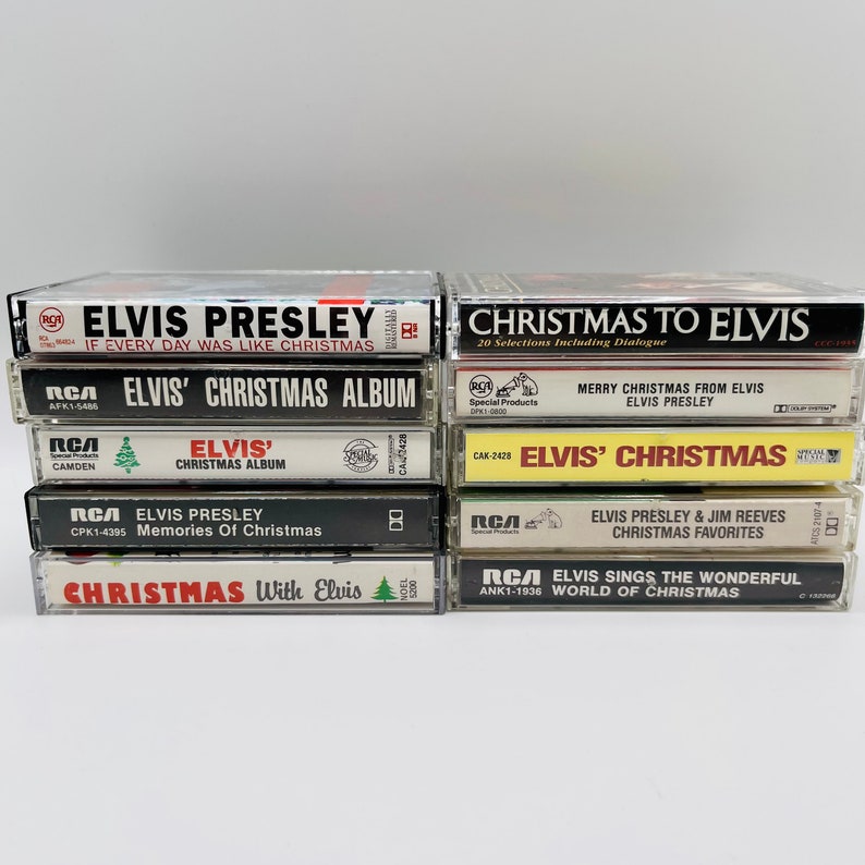 Elvis Presley Christmas 10-pack Cassette Tape Lot Vintage Holiday Music ...