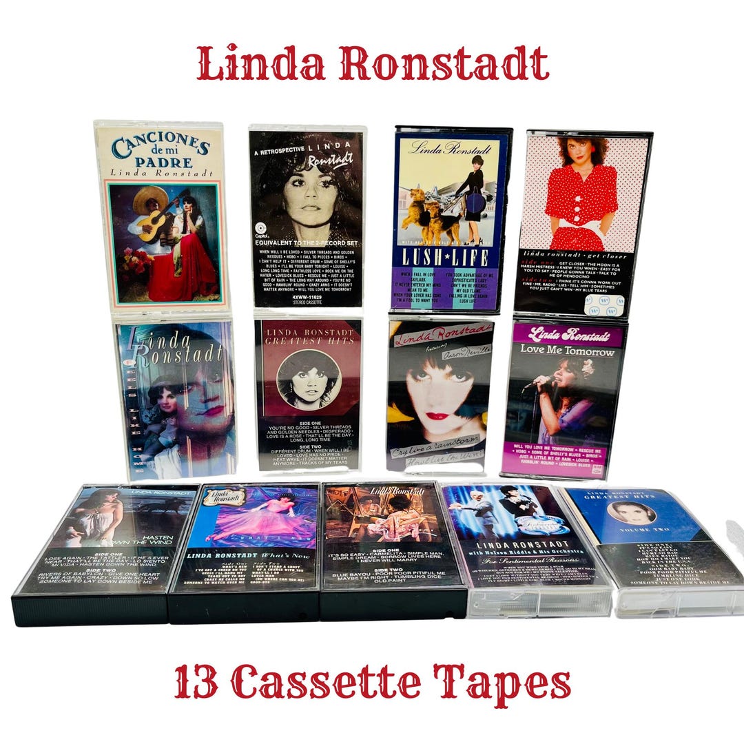 Linda Ronstadt Cassette Tapes, 13-pack, Playing Cassette Tapes, 80s ...