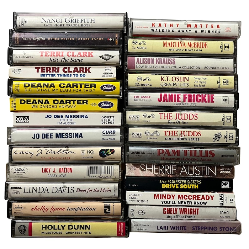 Women of Country, 84-pack, Cassette Tapes, Female Country Singers of ...