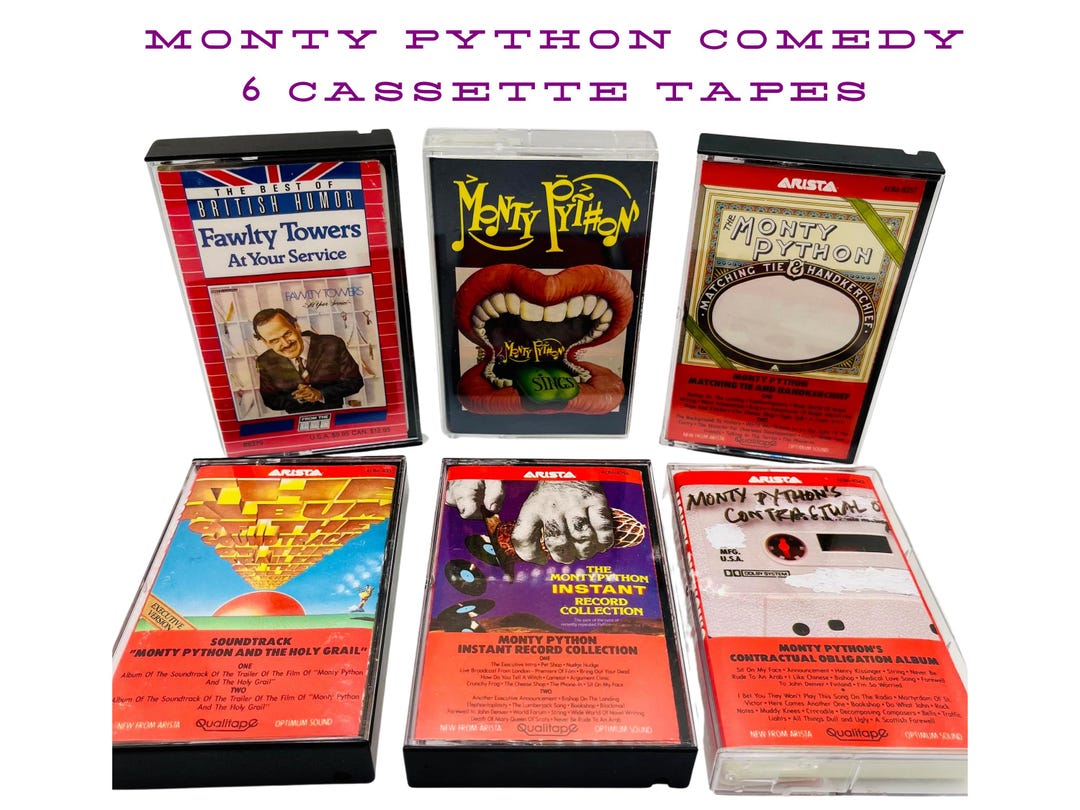 Monty Python, 6 Cassette Tapes, 80s Cassette Tape, Monty Python Lover - Etsy