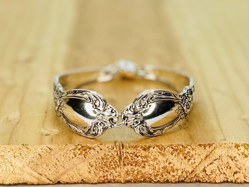 Handcrafted Heritage Silverware Spoon Bracelet: Artisan Jewelry - Etsy